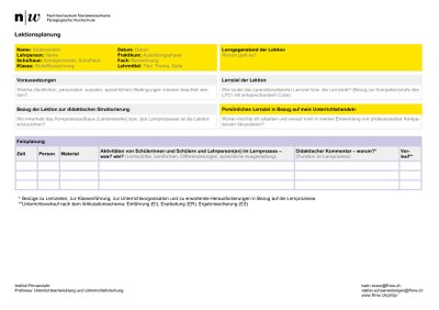 DigiPlan – digitale Unterrichtsplanung | FHNW