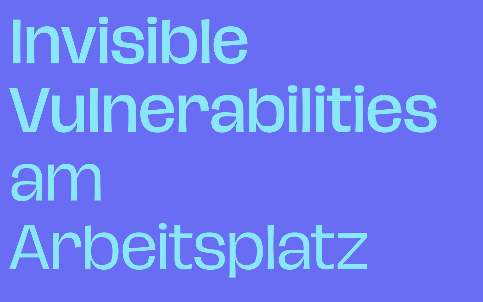 «Invisible Vulnerabilities» am Arbeitsplatz | FHNW