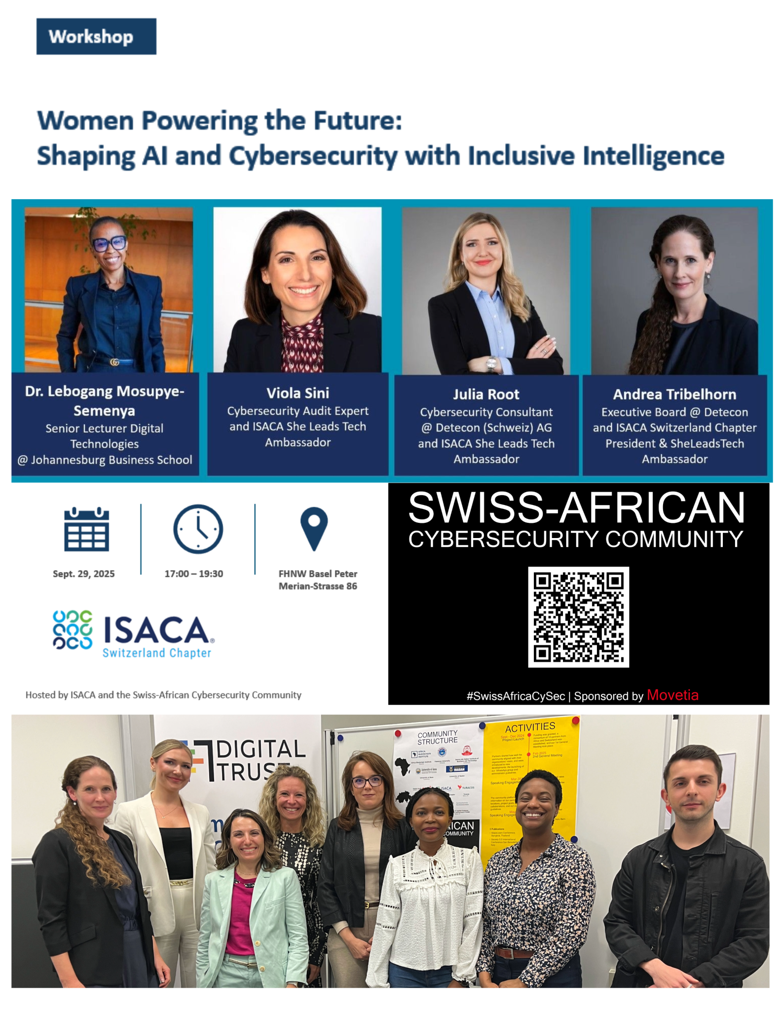 Workshops Series: ISACA SheLeadsTech - Swiss Africa Cybersecurity Community